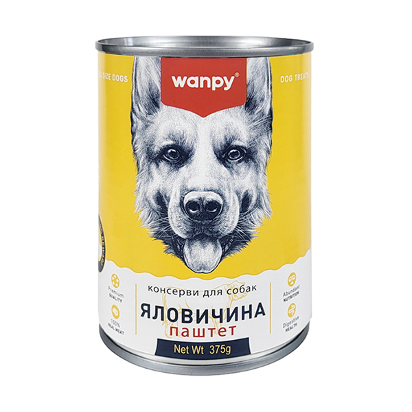 Купити Wanpy Beef Паштет для собак з яловичиною, 375 г в Dog